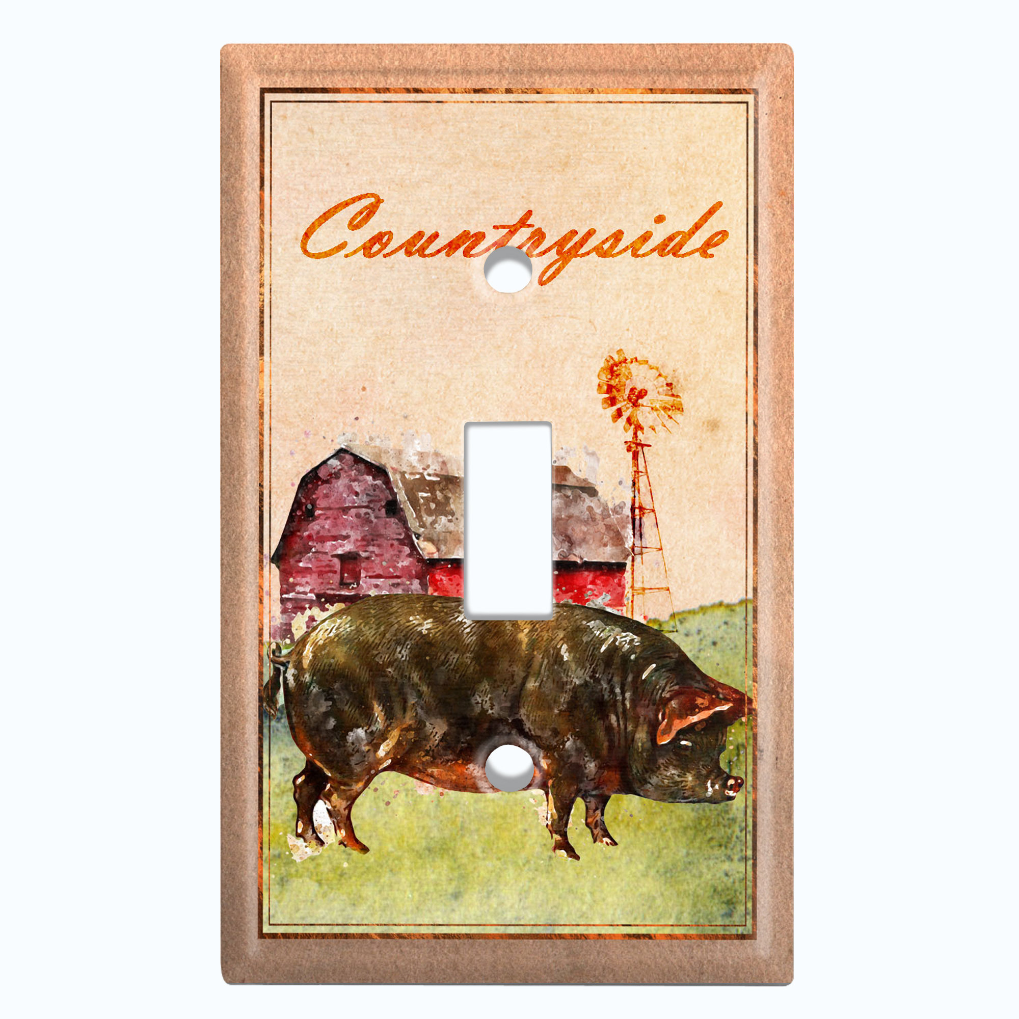 WorldAcc Metal Light Switch Plate Outlet Cover (Animal Farm Country ...