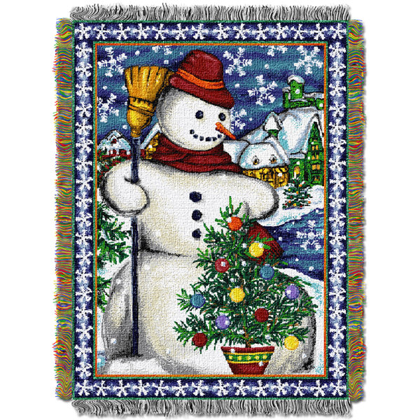 Northwest Co. Victor Snowman Village Throw | Wayfair
