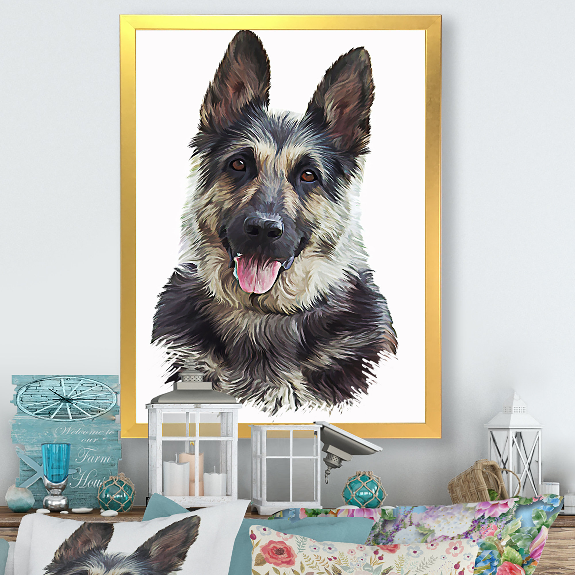 Winston Porter Drawing Of The Dog German - on | Wayfair