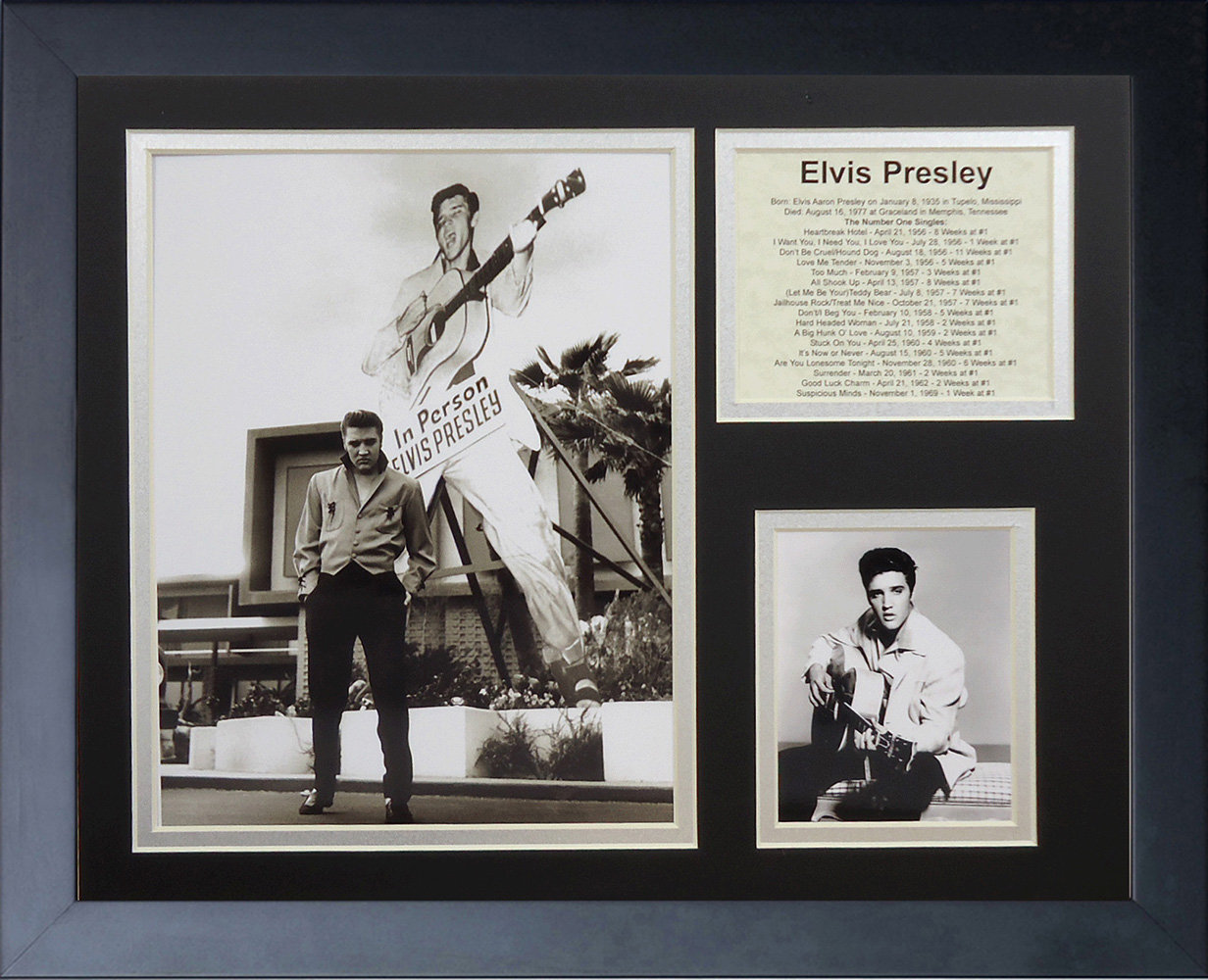 Legends Never Die Elvis Presley Picture Frame Memorabilia | Wayfair