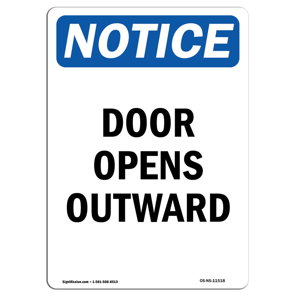 SignMission Door Opens Outward Sign | Wayfair