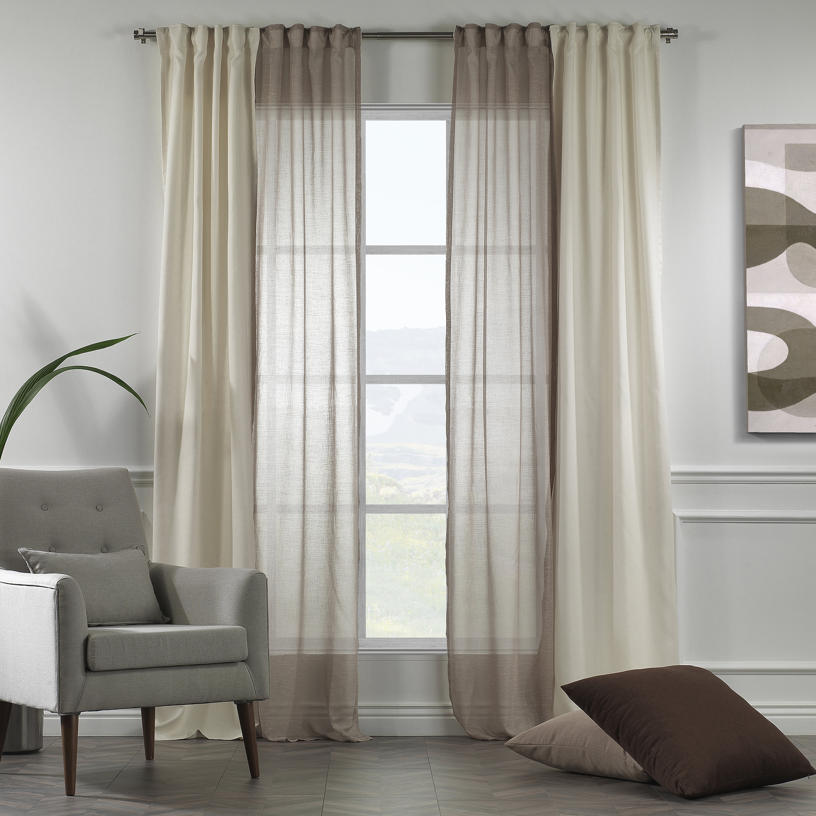 Lilijan Home & Curtain Linen Window Curtain Each Panel | Wayfair