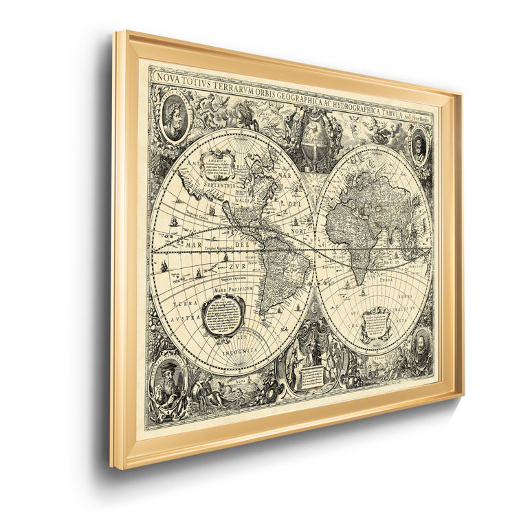 Canora Grey Vintage World Map - Picture Frame Print on Canvas | Wayfair
