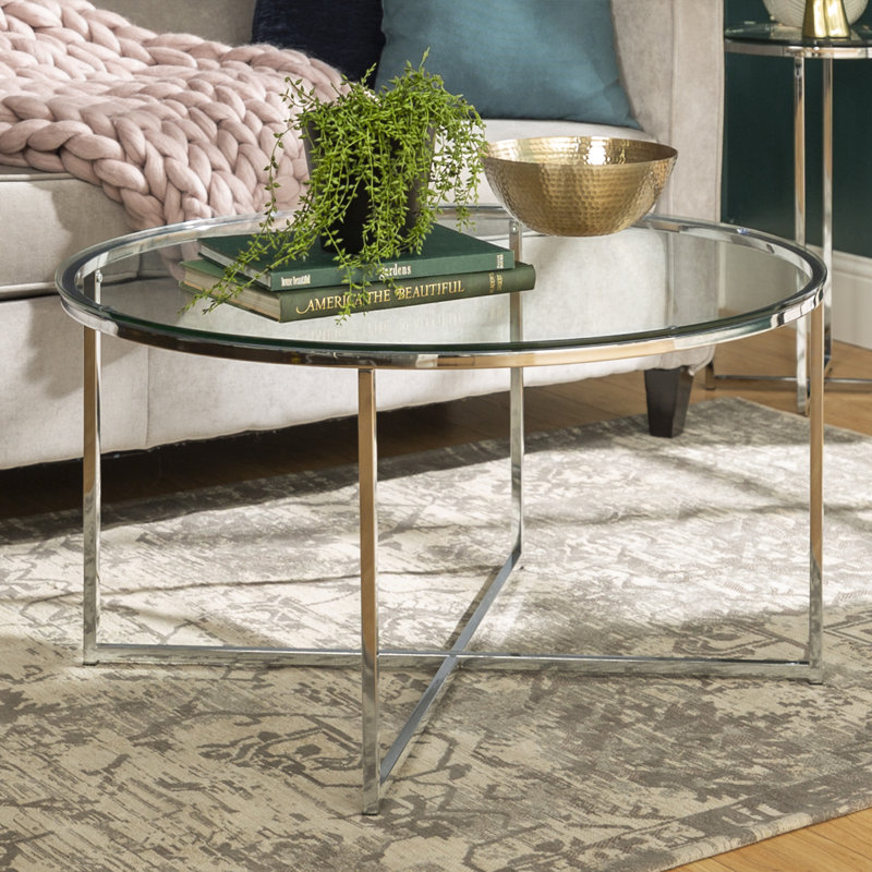 Mistana™ 2-Piece Round Glass Coffee Table Set & Reviews | Wayfair