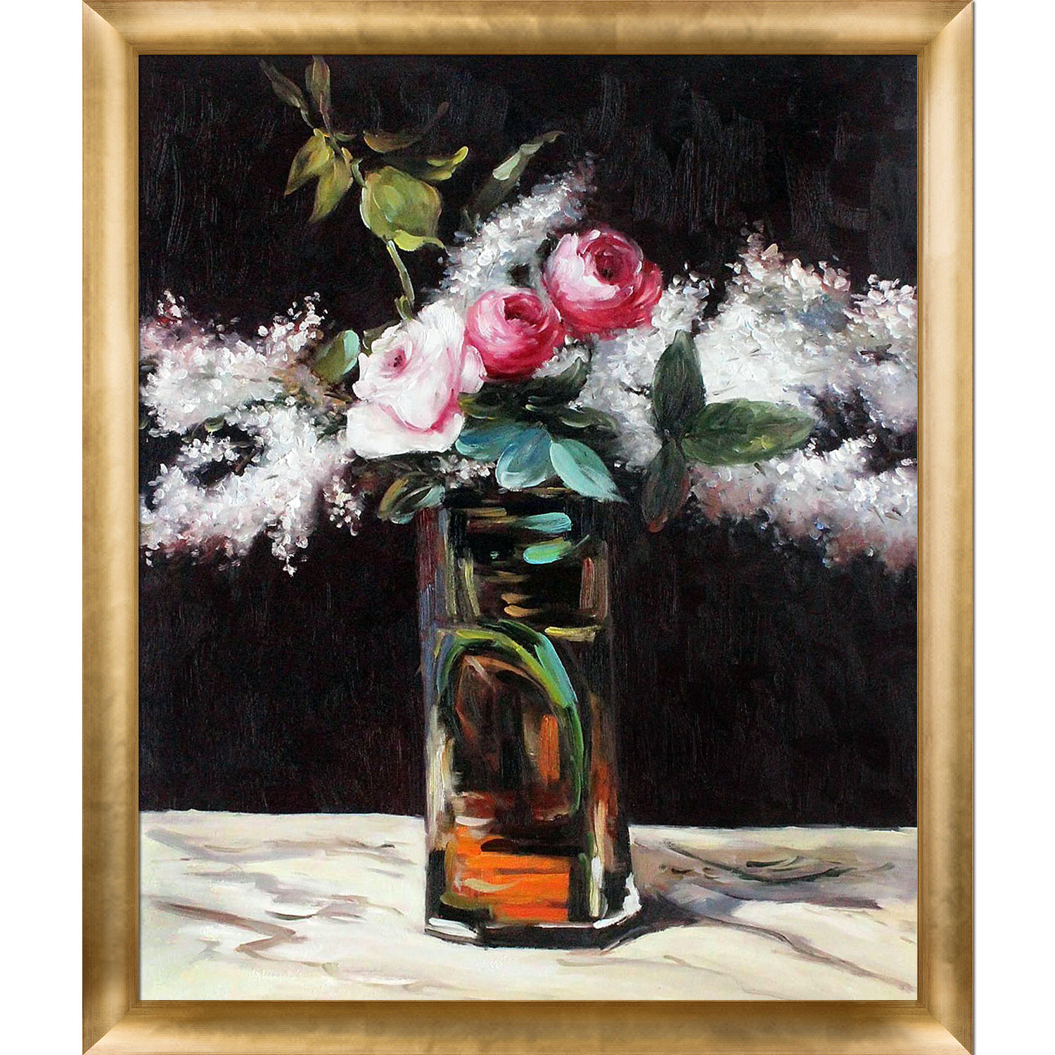 Vault W Artwork Roses Et Lilas by Edouard Manet - Picture Frame ...