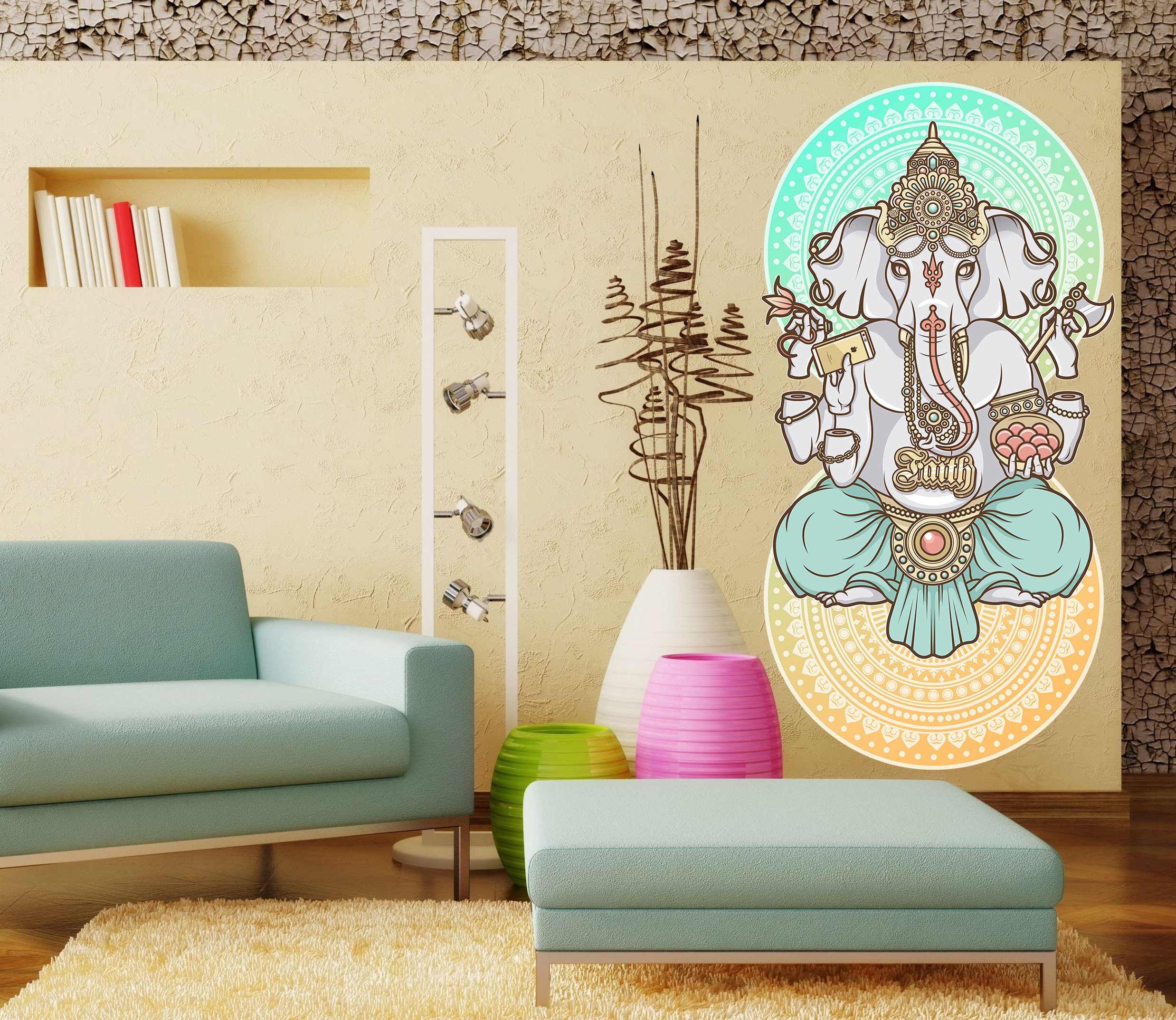 Dakota Fields Ganesha Sticker, Ganesha Decal, Ganesha Wall Art | Wayfair