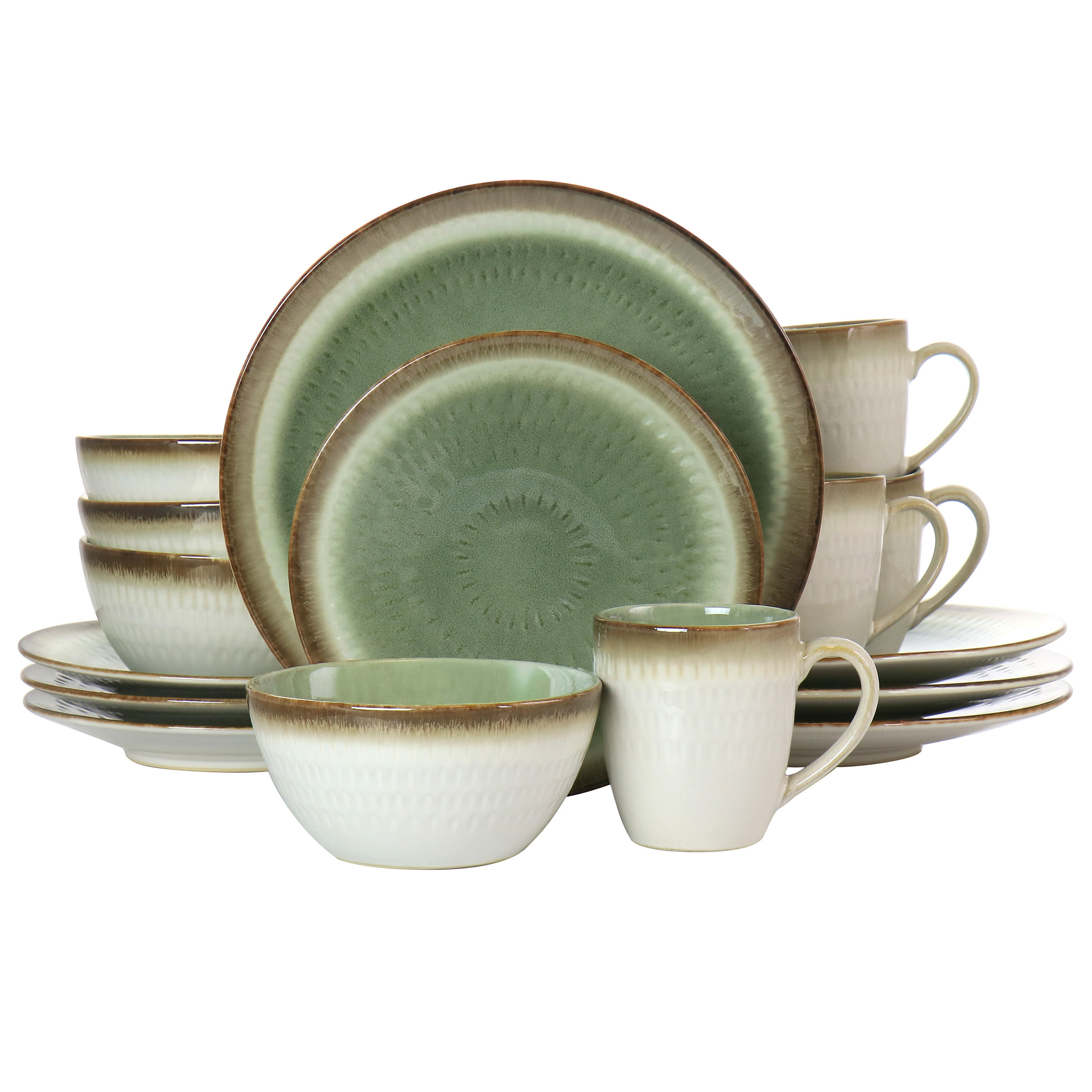 Union Rustic Franzen Ceramic Dinnerware Set - Service for 4 & Reviews ...