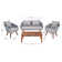 Corrigan Studio Robson 4 Piece Sofa Seating Group with Cushions | Wayfair