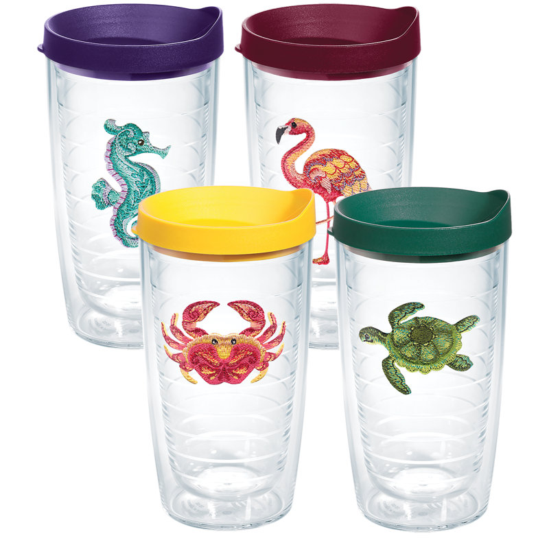 Tervis Tumbler Tervis Tropical Animal 4 Piece 16 oz Travel Tumbler Set ...