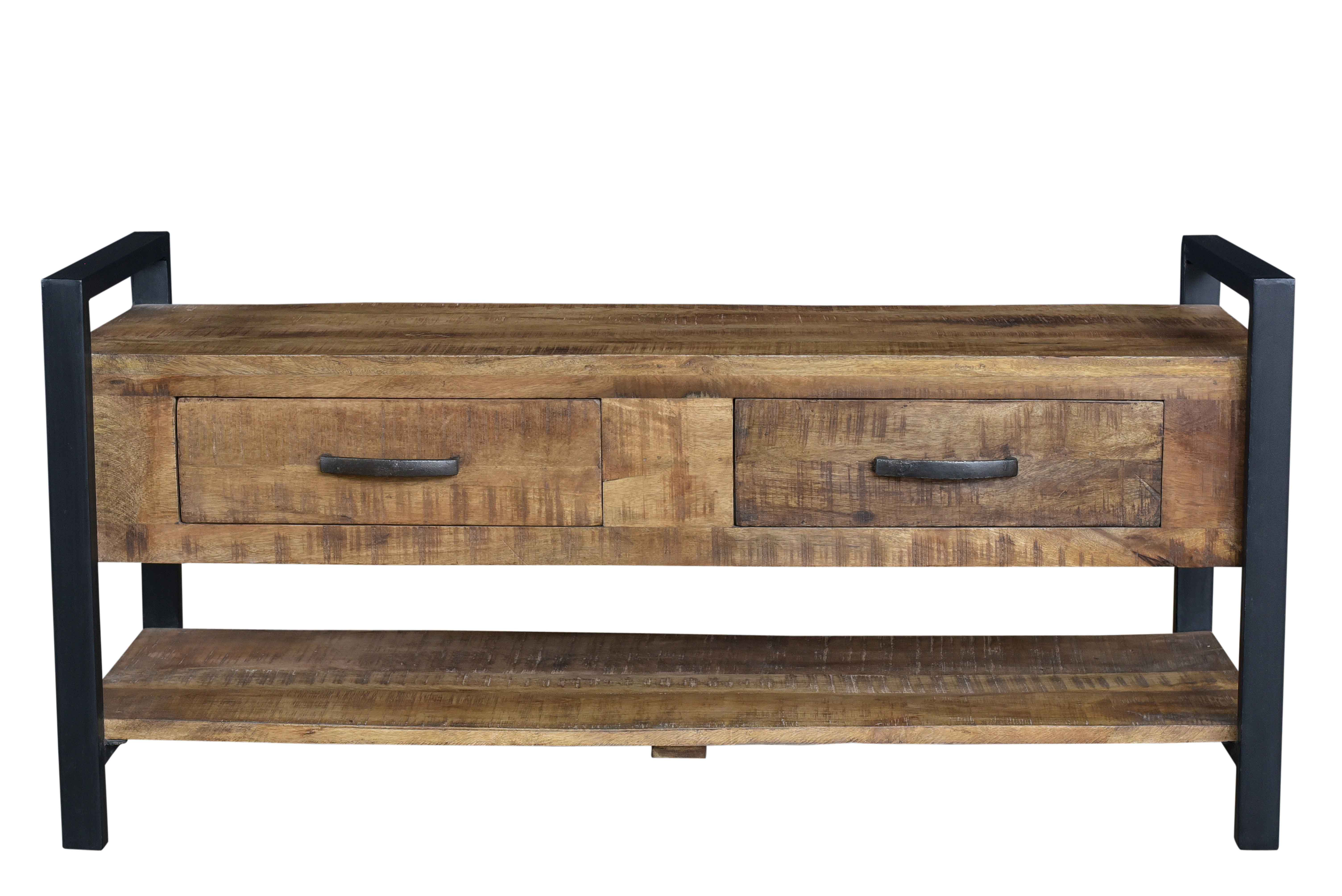 Union Rustic Hanks Wood Storage Bench | Wayfair