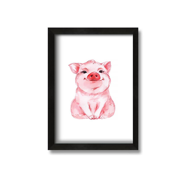 Maturi Cute Little Piggy - Picture Frame Painting on Canvas | Wayfair.co.uk