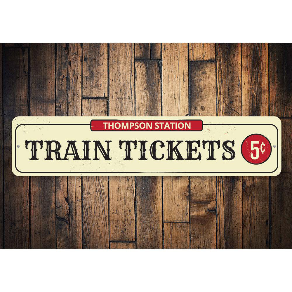 Lizton Sign Shop, Inc Train Tickets Custom Aluminum Sign | Wayfair