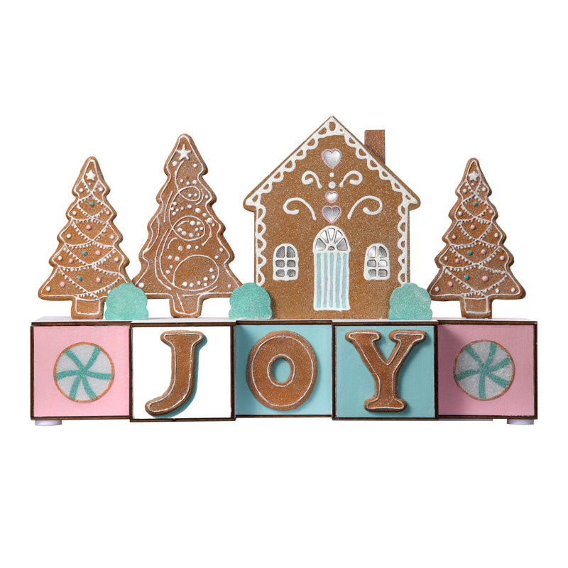 Haute Decor Joy Blocks House and Trees & Reviews | Wayfair