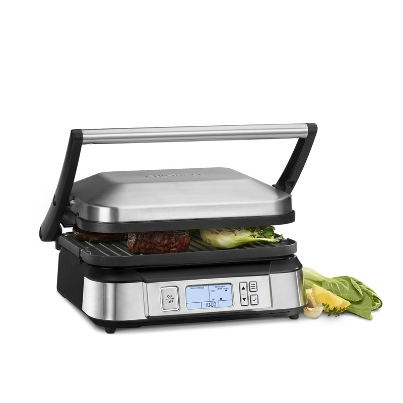 Cuisinart Non Stick Electric Grill and Griddle with Metal Lid & Reviews ...