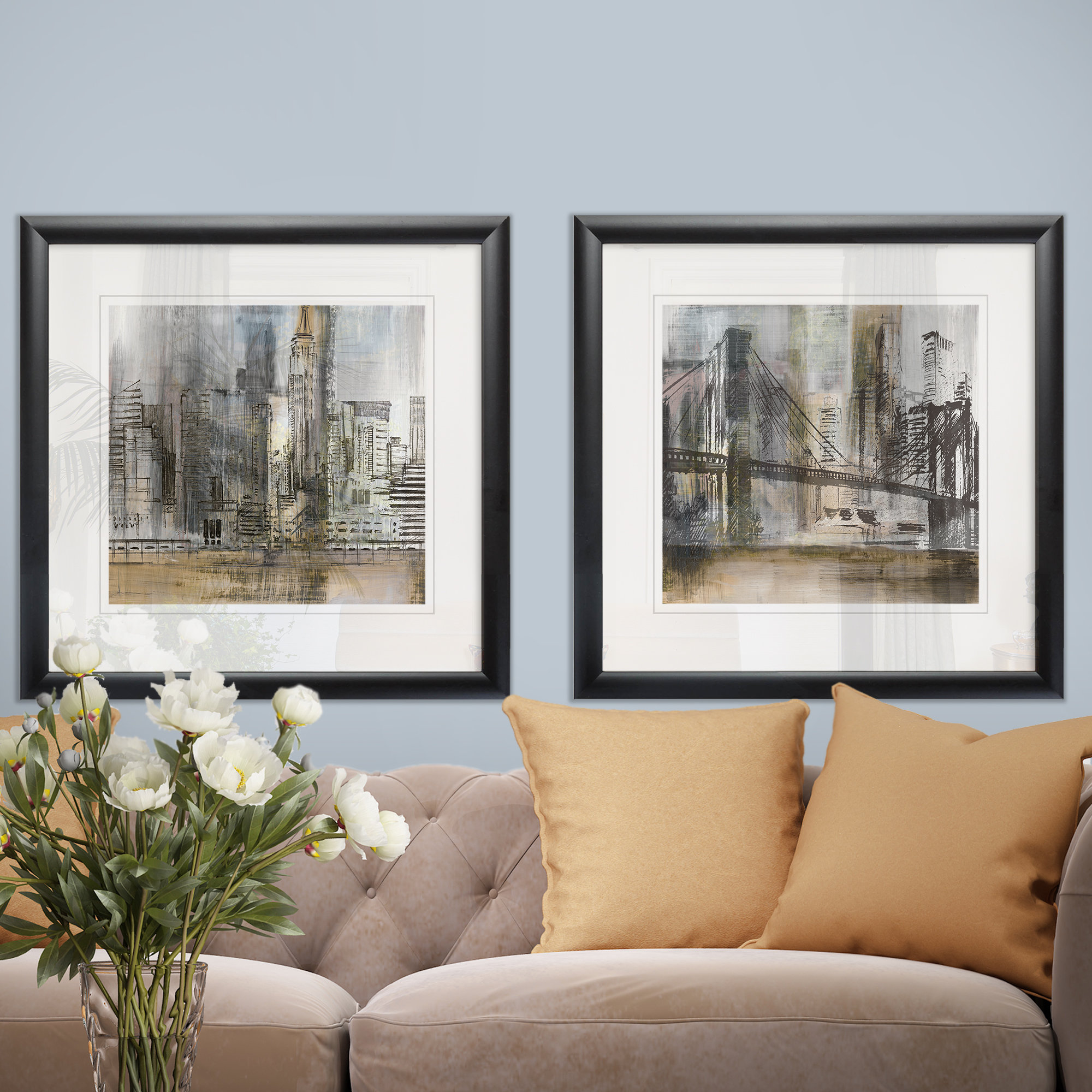 Williston Forge Empire Twilight - 2 Piece Picture Frame Print | Wayfair