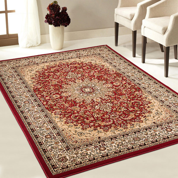 AllStar Rugs Oriental Red Area Rug & Reviews | Wayfair