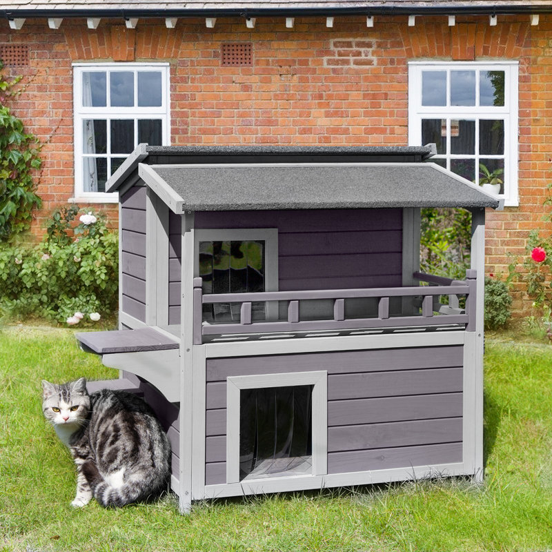 Tucker Murphy Pet™ Cat House For Outdoor Feral Cats Enclosure With ...