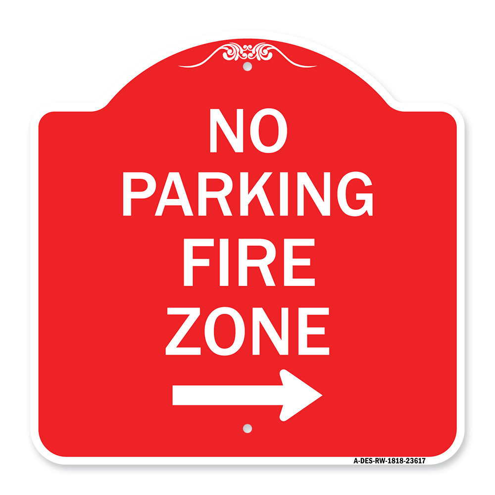 Signmission Designer Series Sign No Parking Fire Zone With Right signmission-designer-series-sign-no-parking-fire-zone-with-right