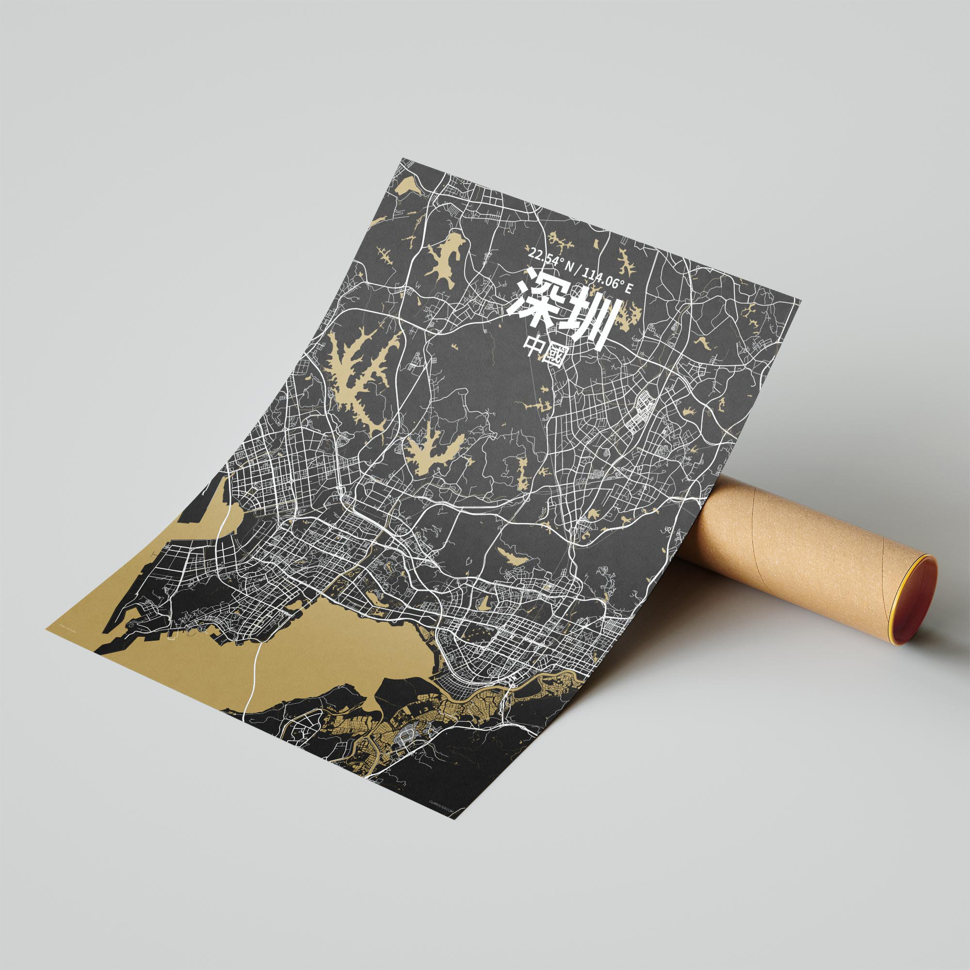 17 Stories China City Map Posters Shenzhen China|中國 City Map - Unframed ...