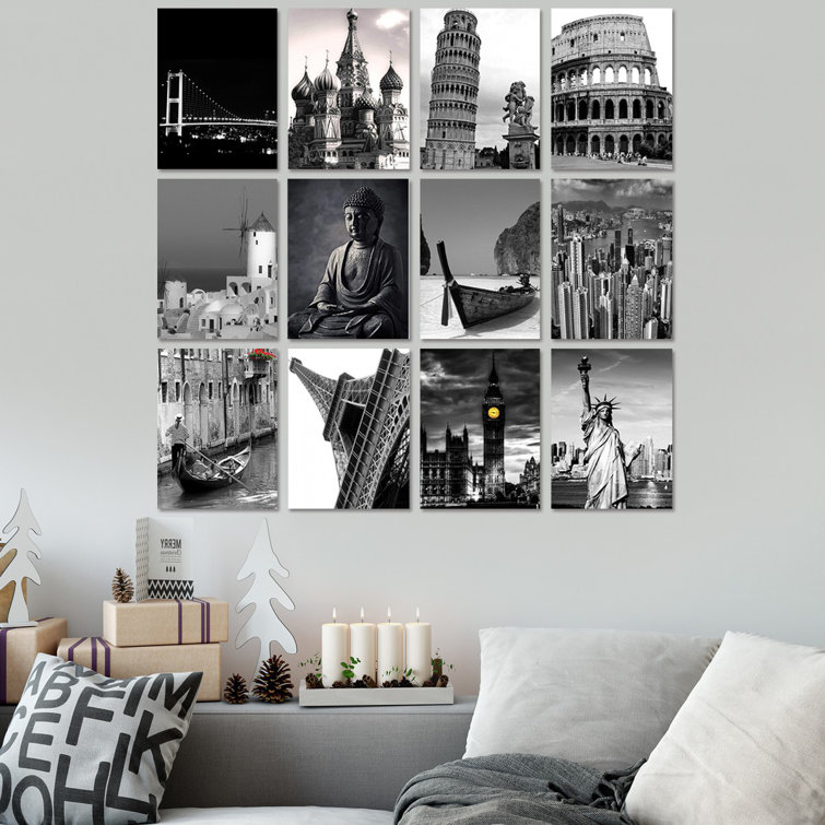 East Urban Home Anonymous - 12 Piece Wrapped Canvas Photograph Set ...