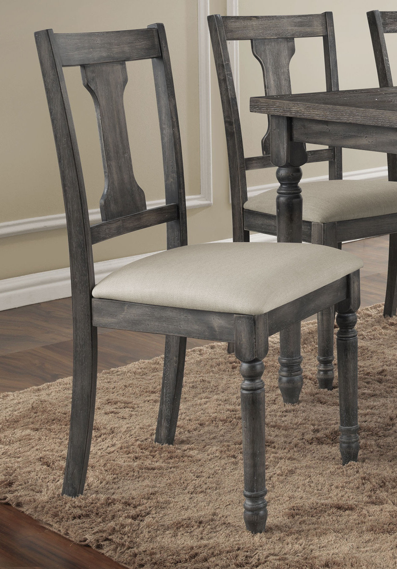Ophelia & Co. Azaiah Slat Back Side Chair in Weathered Gray | Wayfair