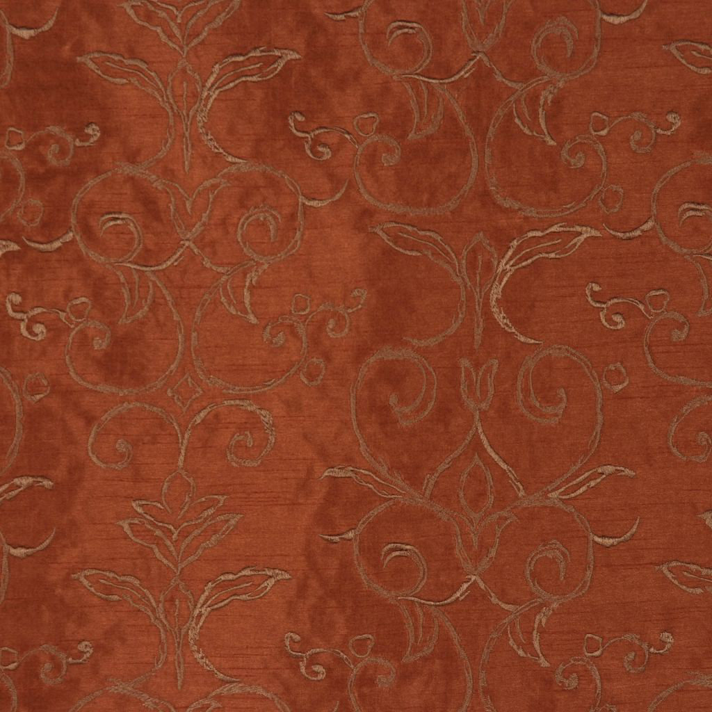 RM Coco Grimm Rust Embroid Fabric | Wayfair