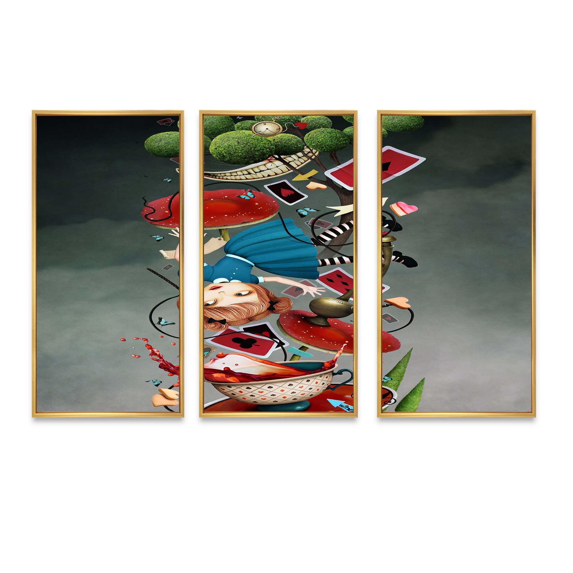 Trinx 3 Piece Floater Frame Print Set on Canvas | Wayfair