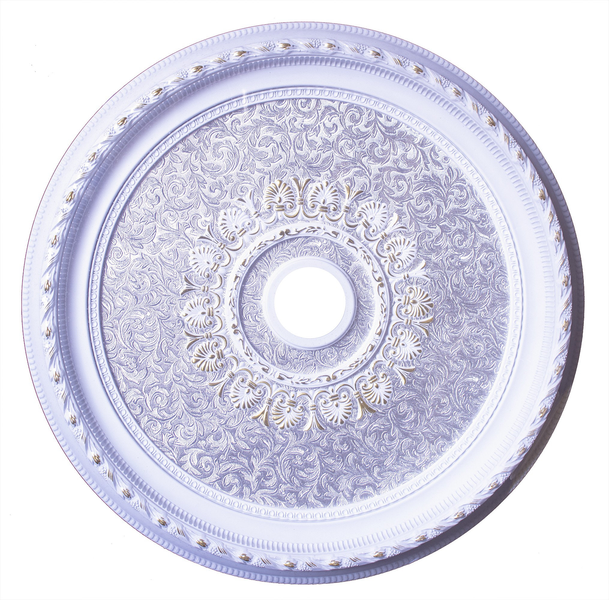 Artistry Lighting Round White Ceiling Medallion | Wayfair