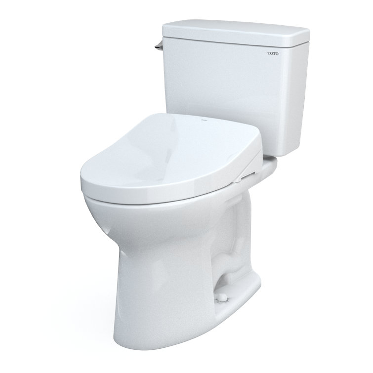 TOTO Drake® 1.6 GPF Elongated Two-Piece Toilet with Tornado Flush (Seat ...