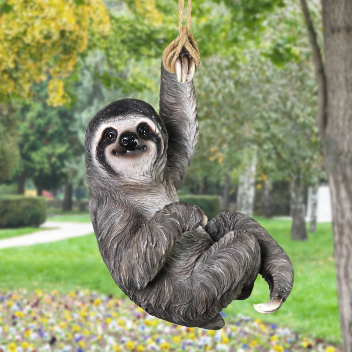 Dakota Fields Mcgowan Sloth Hanging on a Rope by One Hand Statue | Wayfair