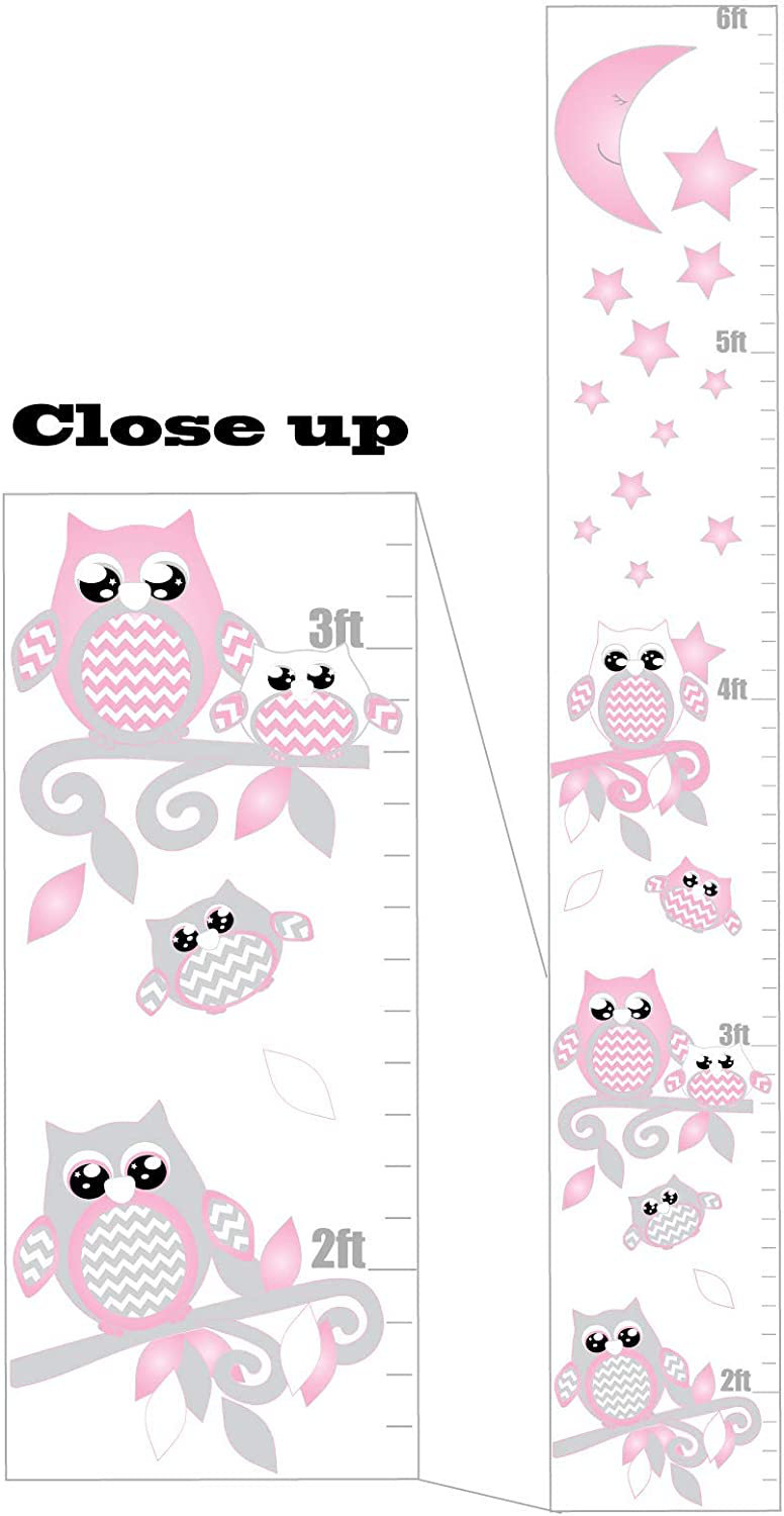 Indigo Safari Owl Growth Chart Wall Decal | Wayfair