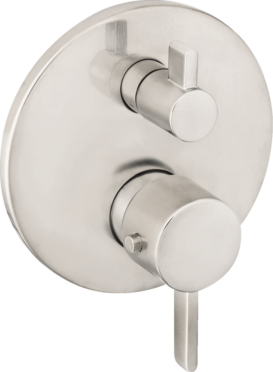 Hansgrohe Ecostat S Thermostatic Volume Control Faucet Trim with Lever ...