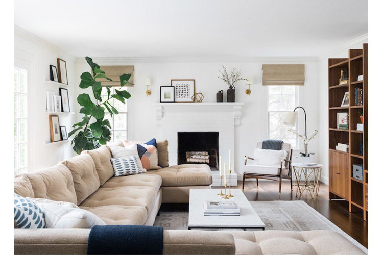 Before and After: A Bright, Open Living Room | Wayfair
