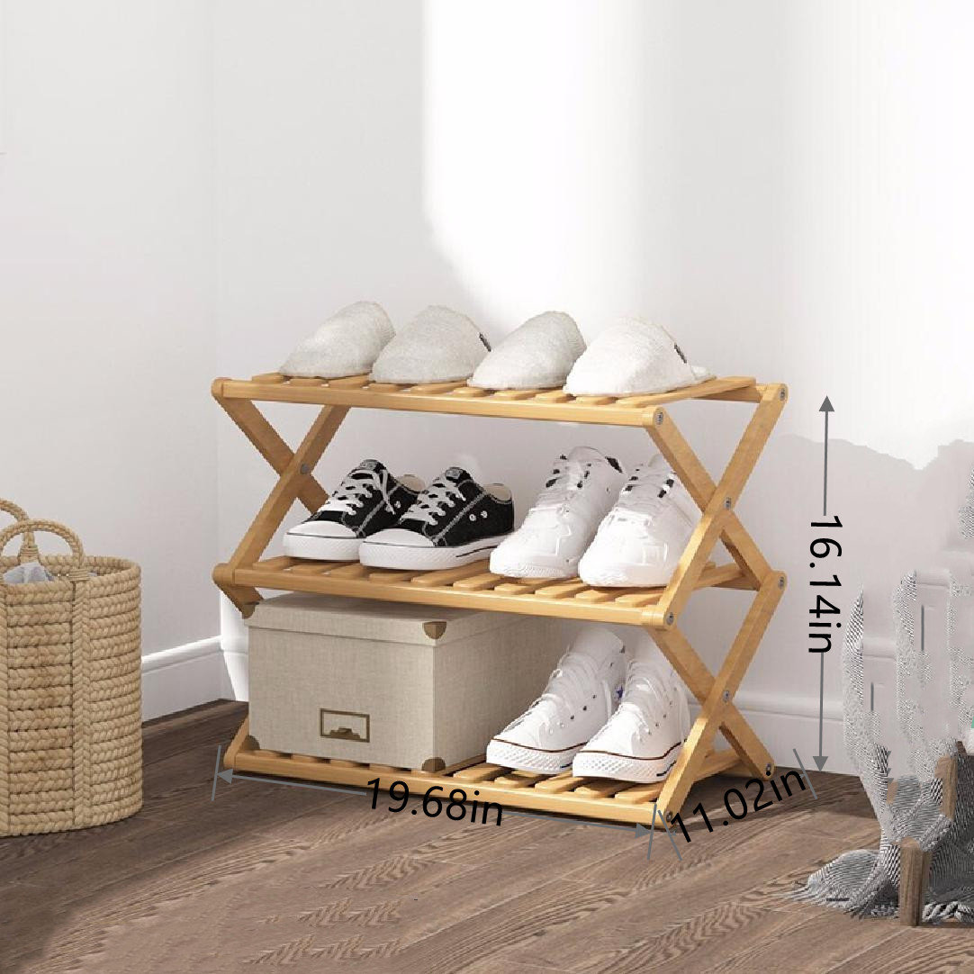 Rebrilliant Folding Dormitory Multi-Storey 6 Pair Shoe Rack | Wayfair