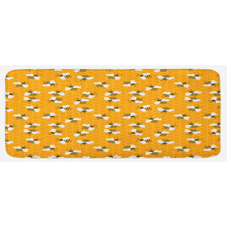 East Urban Home Bee Kitchen Mat | Wayfair