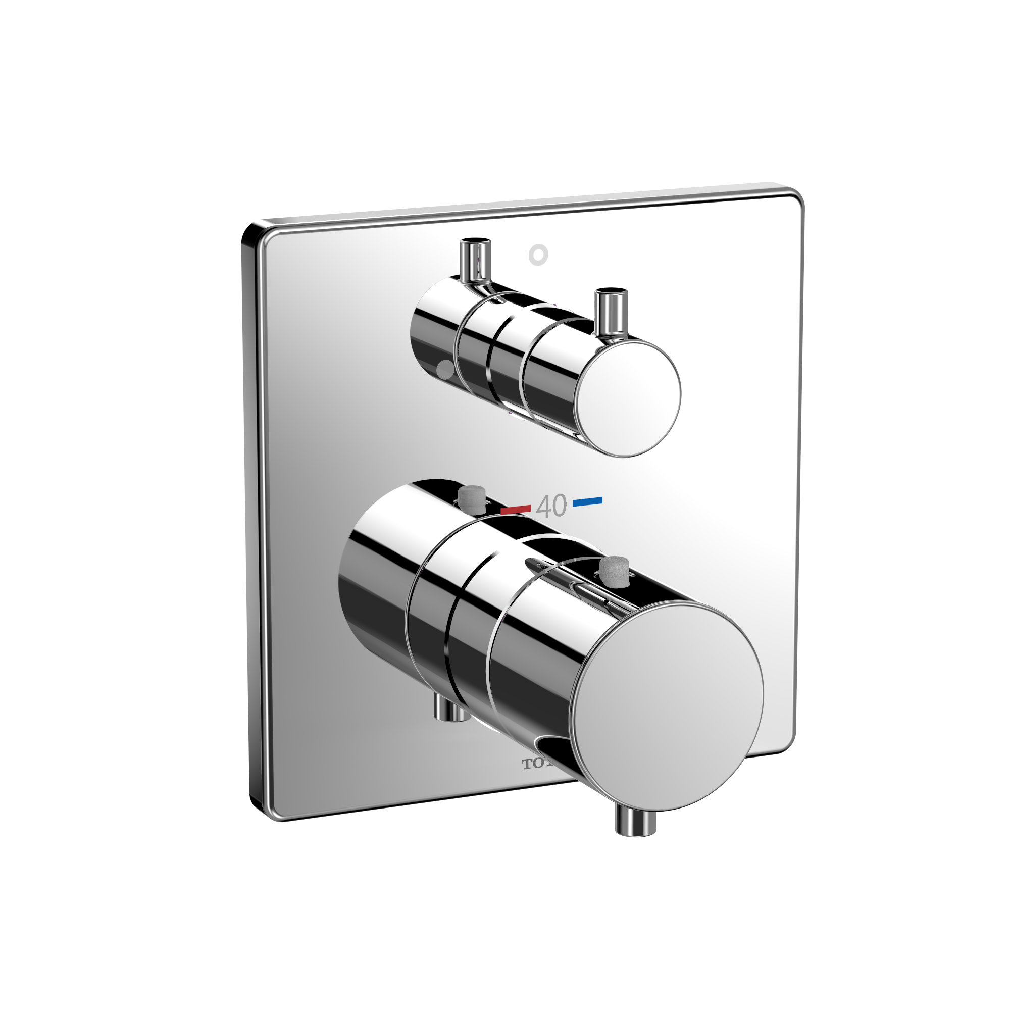 TOTO Square Thermostatic Mixing Valve with Volume Control Faucet Trim ...