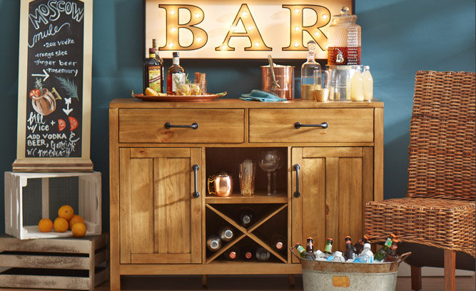 Turn Your Sideboard Into a Home Bar | Wayfair
