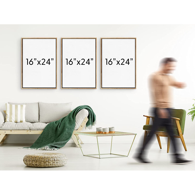 SIGNLEADER Black Semi-Circle An Line Parabola - 3 Piece Floater Frame ...