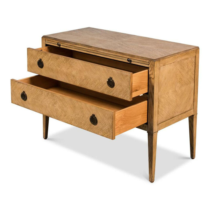 Sarreid Ltd Solid Wood 2-Drawer Accent Chest | Wayfair