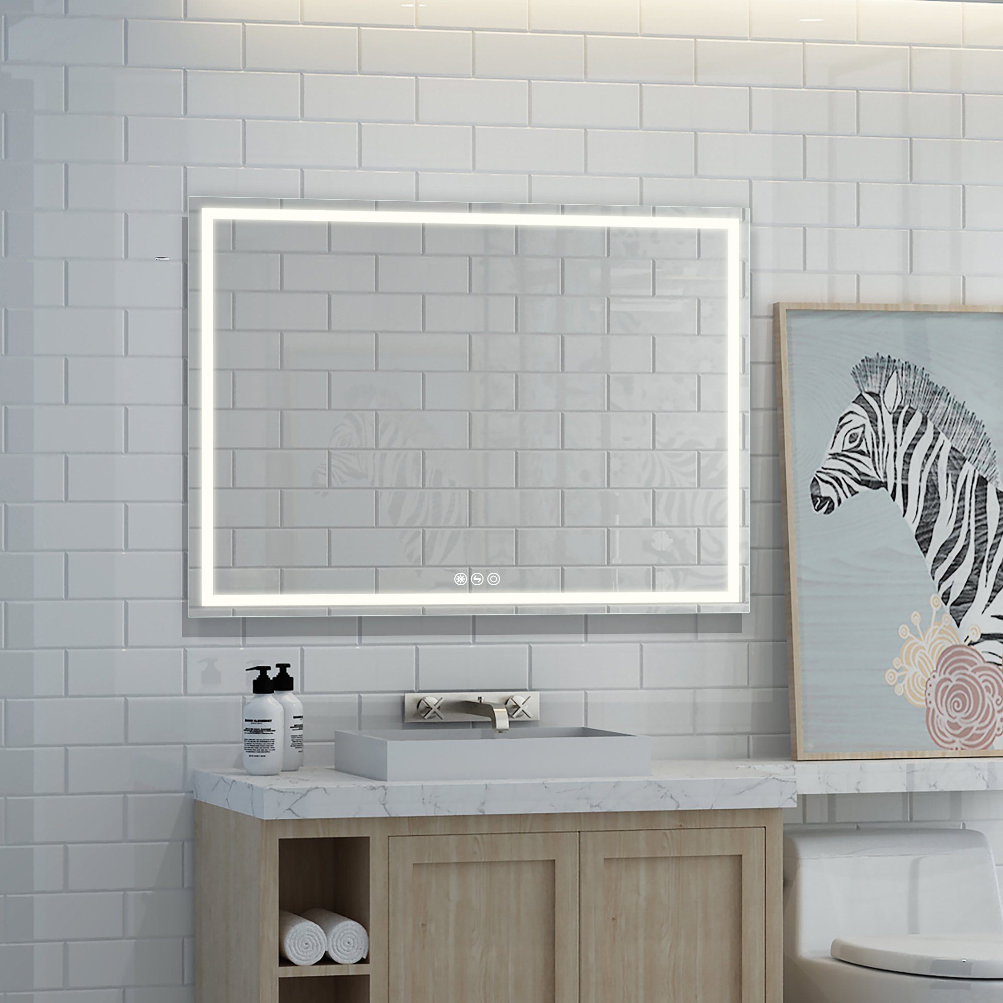 Boyel Living Rectangle LED Wall Mirror & Reviews | Wayfair