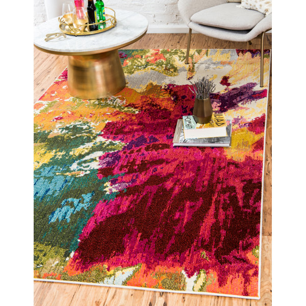 Pink And Green Rug | Wayfair
