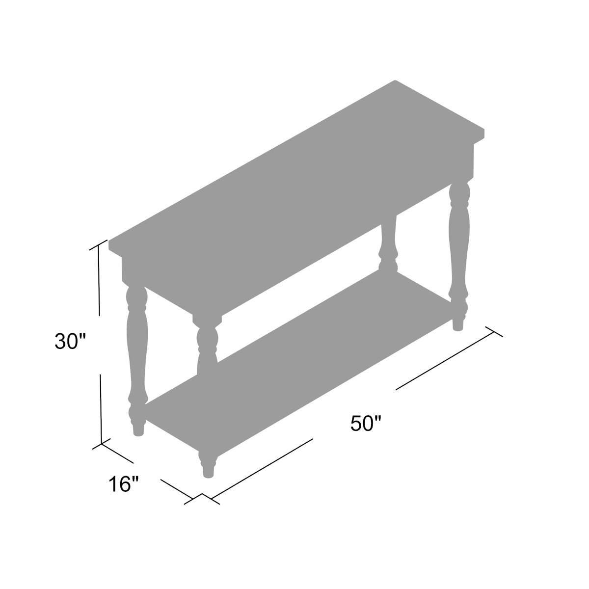 Three Posts™ Courtdale 50'' Solid Wood Console Table & Reviews | Wayfair