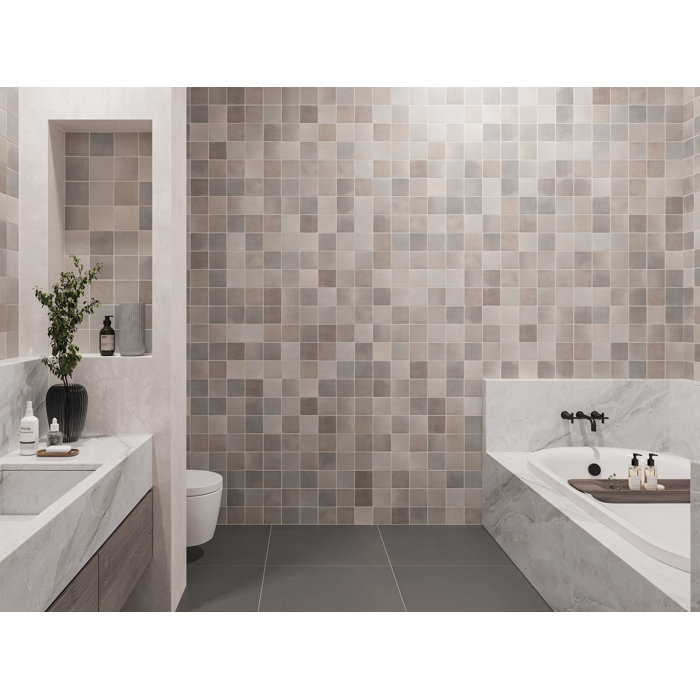 Bedrosians Celine 4" x 4" Porcelain Mosaic Sheet Wall & Floor Tile ...