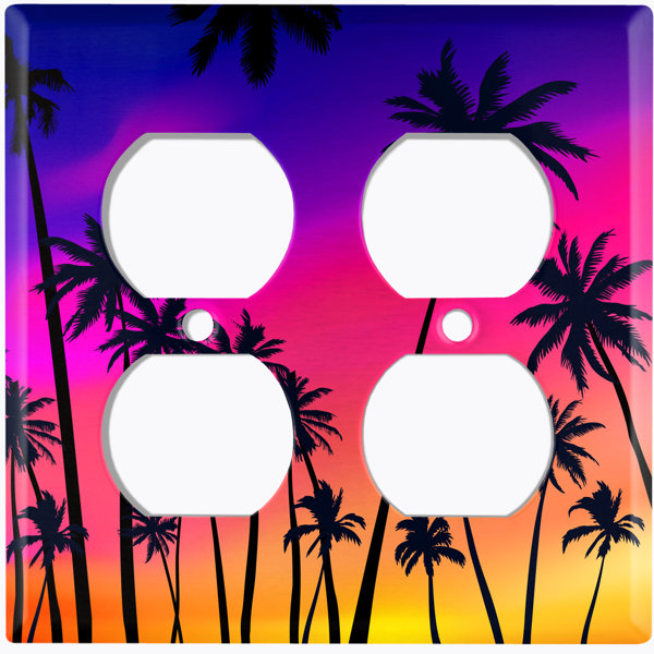 2-gang-switch-palm-trees | Wayfair