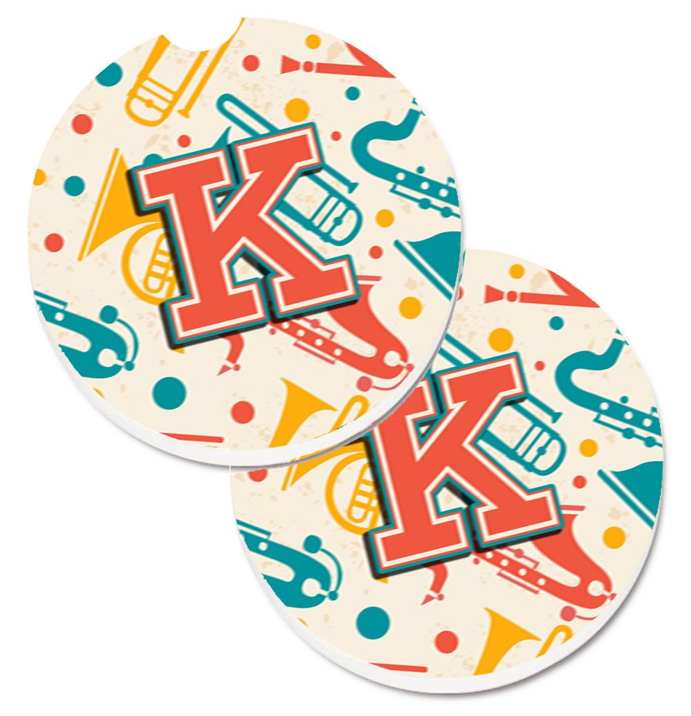 Latitude Run® Musical Instruments Initial Car Coaster | Wayfair