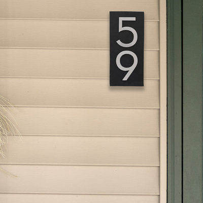 Montague Metal Products Floating 1-Line Wall Address Plaque | Wayfair