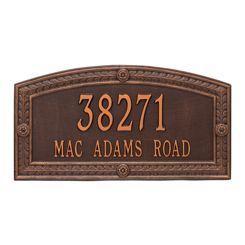 Whitehall Products Hamilton Personalized Estate 2-Line Wall Address ...