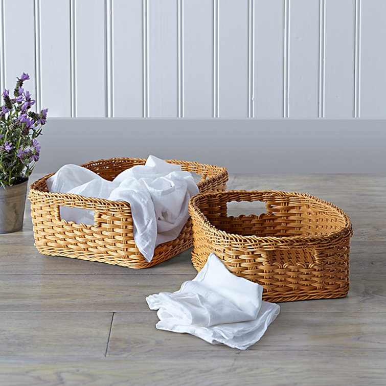 Nedia Home 2 Piece Wicker Basket Set | Wayfair.ca