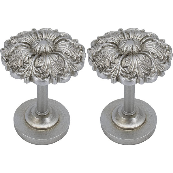 MERIVILLE Set Of 2 Fleur Window Drapery Medallion Holdbacks, Curtain ...