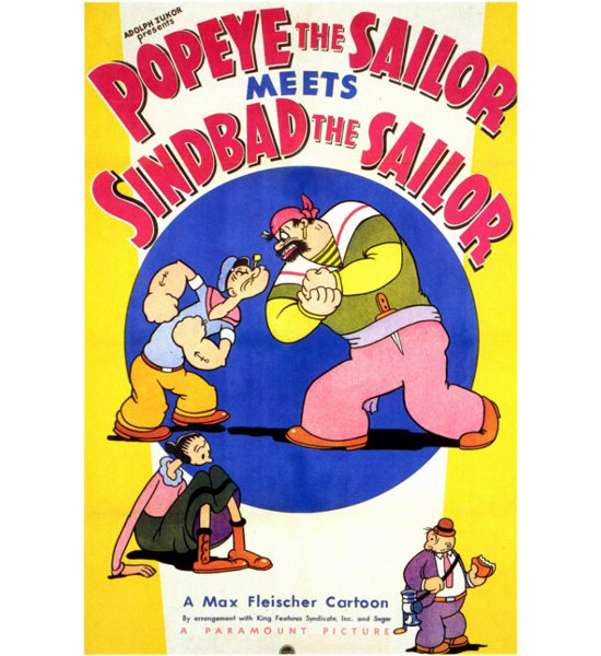 Posterazzi Pop Culture Graphics Popeye The Sailor Meets Sinbad The ...